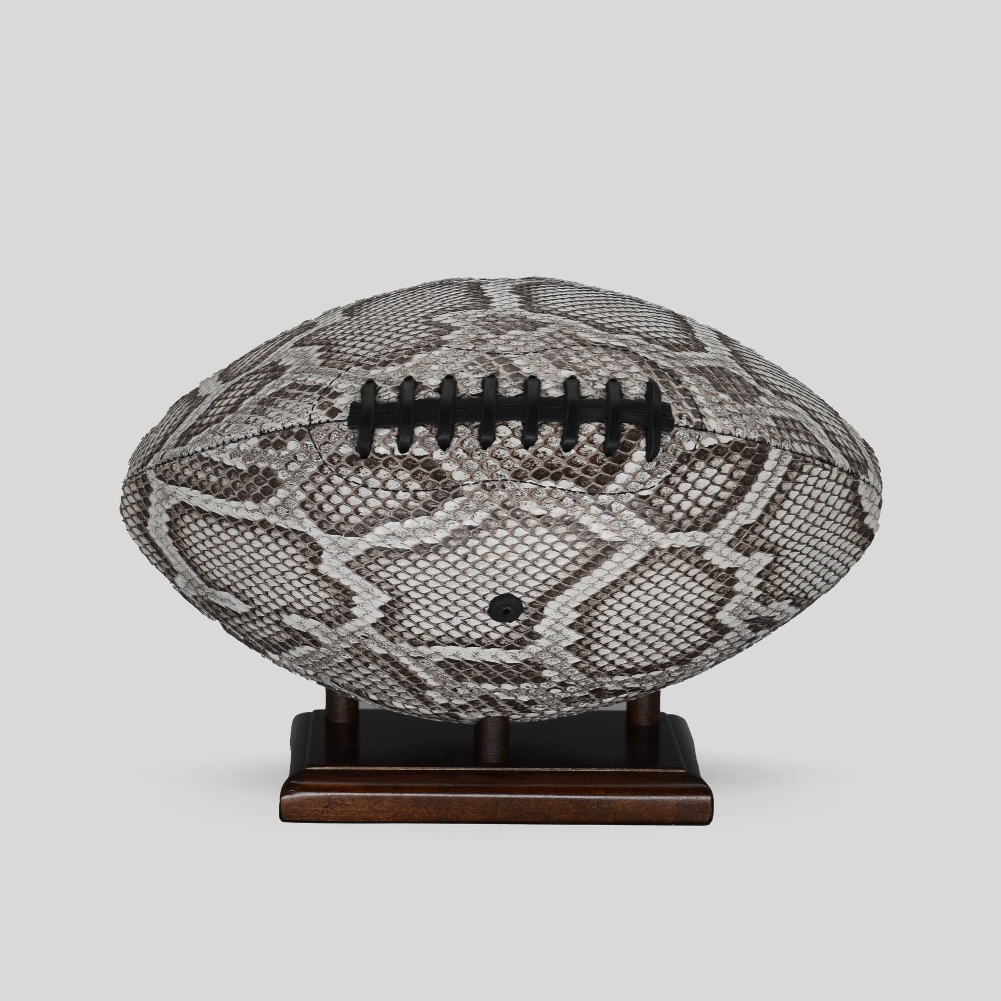 Football Display Stand, Dark Walnut – Leather Head Sports