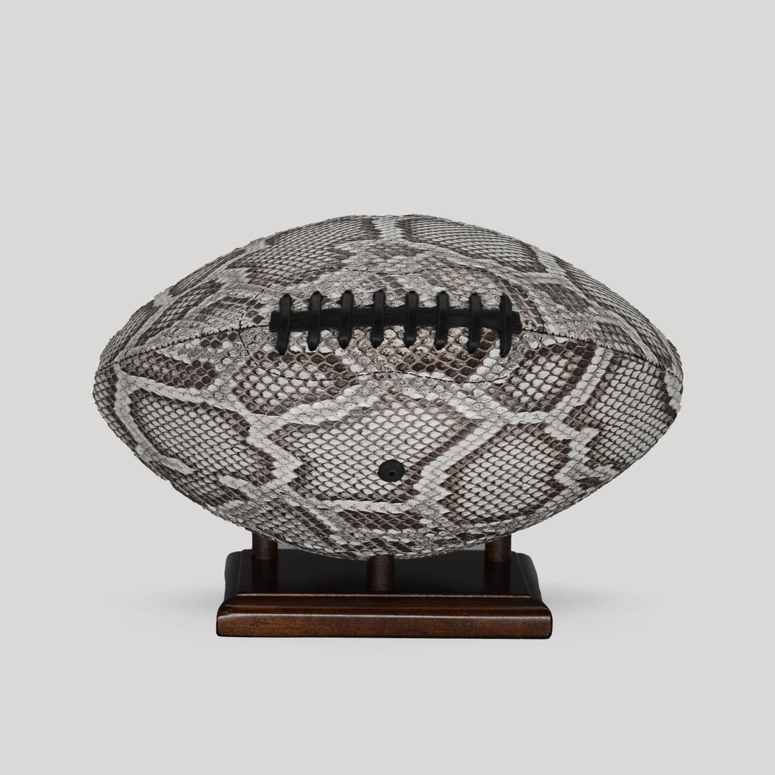 Football Display Stand, Dark Walnut – Leather Head Sports