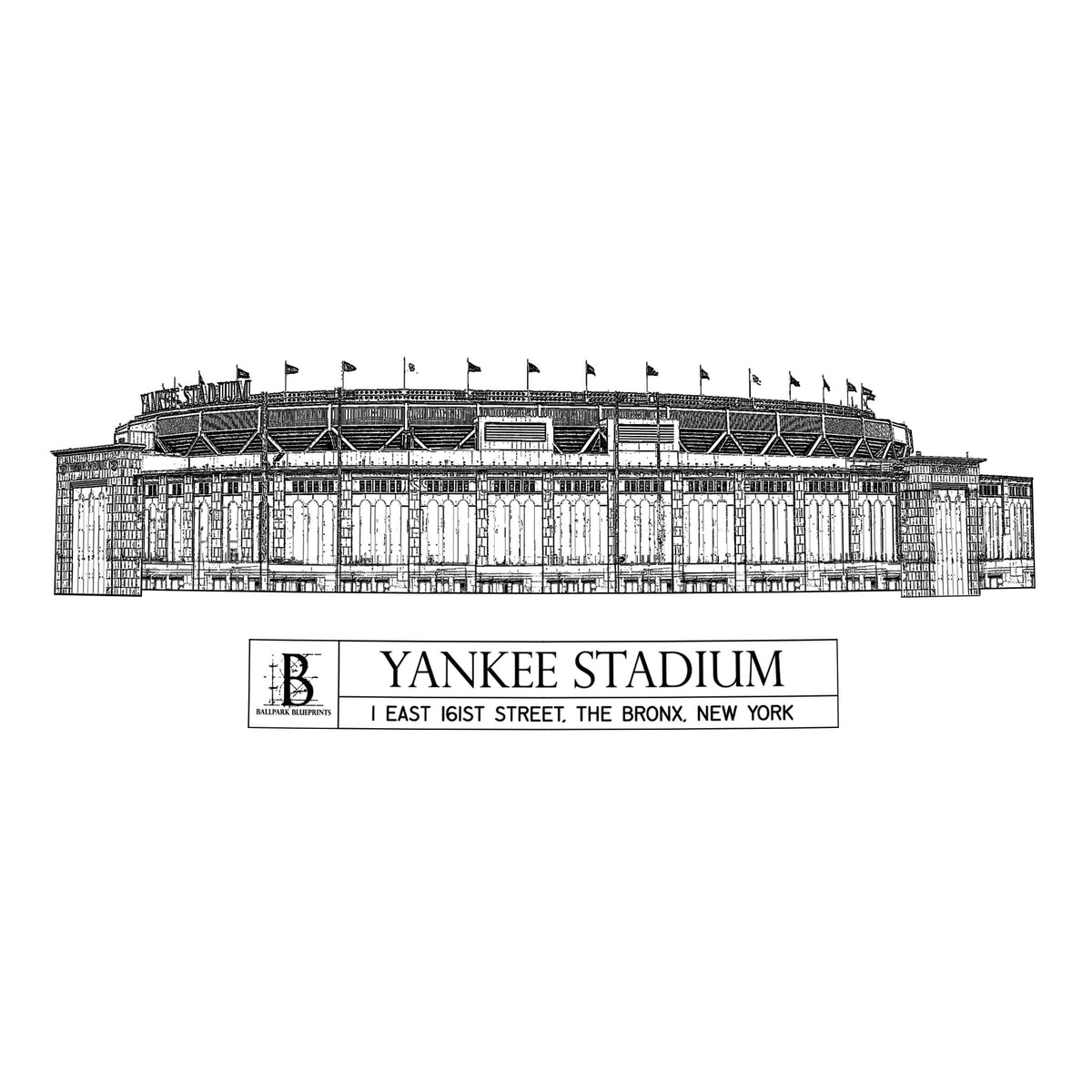Yankee Stadium - Ballpark Blueprints® – Leather Head Sports